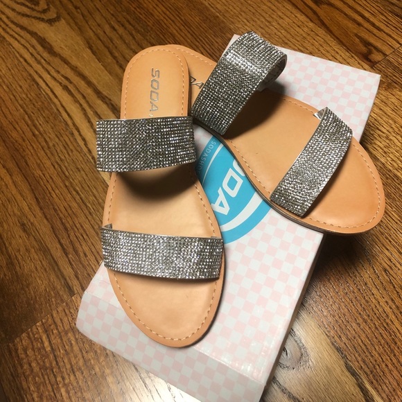 Soda | Shoes | Diamant Slide Sandals | Poshmark